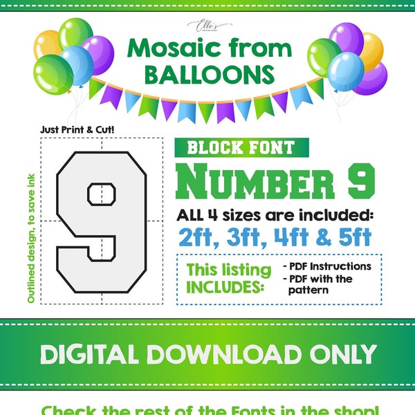 Mosaic Numbers - Etsy