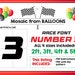 Number 3 RACE Font, Balloon Mosaic Template, Mosaic Number 3 Template ...