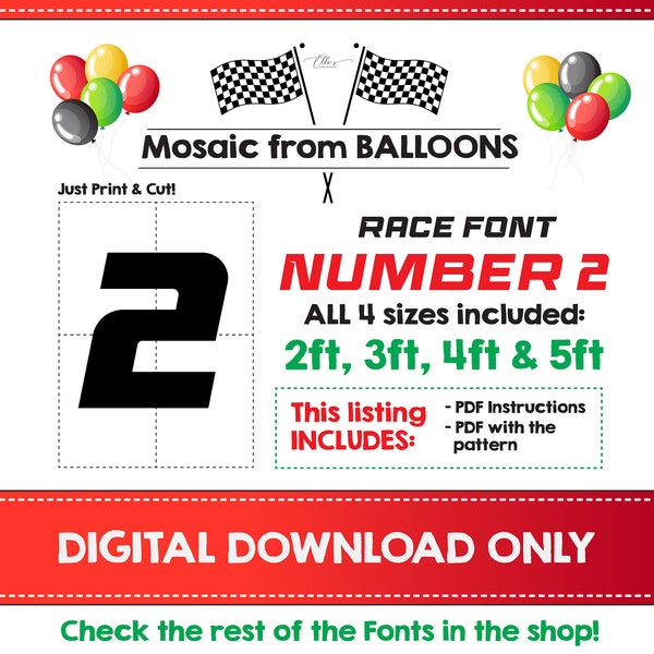 Race Number Font - Etsy