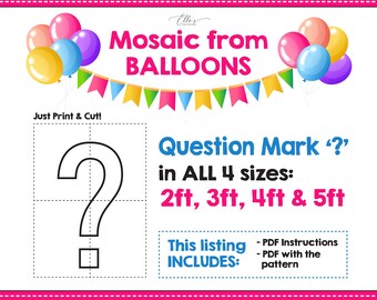 Mosaic Question Mark From Balloons - Etsy
