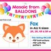 Fox From Balloons Mosaic From Balloons Foxy Birthday Decor - Etsy
