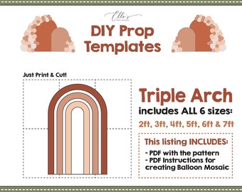 Rainbow Arch Prop Template - Etsy