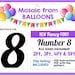 FANCY Number 8 Balloon Mosaic Template Eight Mosaic Number - Etsy