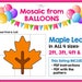 Maple Leaf Mosaic From Balloons DIY Fall Decor Fall Leaf - Etsy