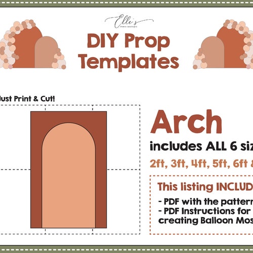 Slanted Arch Template Archway Backdrop Template Chiara Wall - Etsy