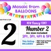 FANCY Number 2 Balloon Mosaic Template Number Two Mosaic | Etsy