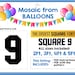 SQUARE Number 9 Balloon Mosaic Template Nine Mosaic Number - Etsy