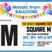 Mosaic Letter M Square Font Mosaic From Balloons Wood - Etsy