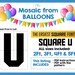Mosaic Letter M - Square Font, Mosaic From Balloons, Wood Marquee ...