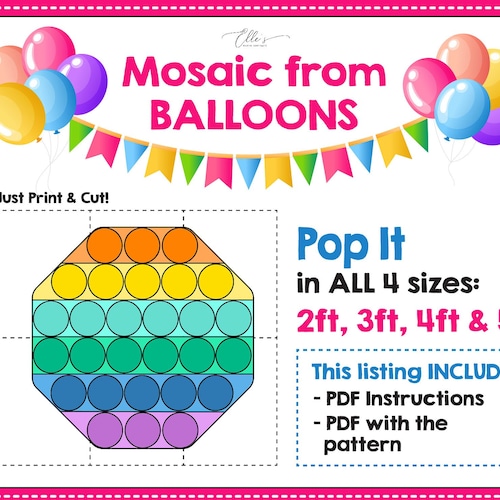 Pop It Printable Pop It Activity Pop It Kids Birthday | Etsy Canada