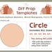 Circle Prop Template Circle Backdrop Template Circle Mosaic - Etsy