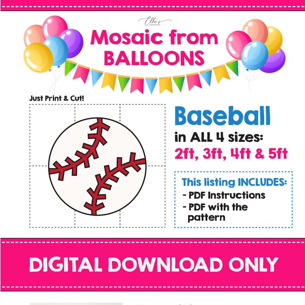Baseball Ball Mosaic - Etsy
