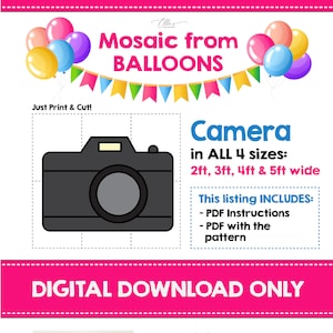Camera From Balloons, Photography Mosaic From Balloons, Camera Balloons ...