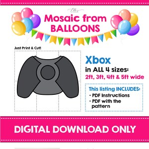 Xbox Controller From Balloons, Gamer Mosaic From Balloons, Xbox ...