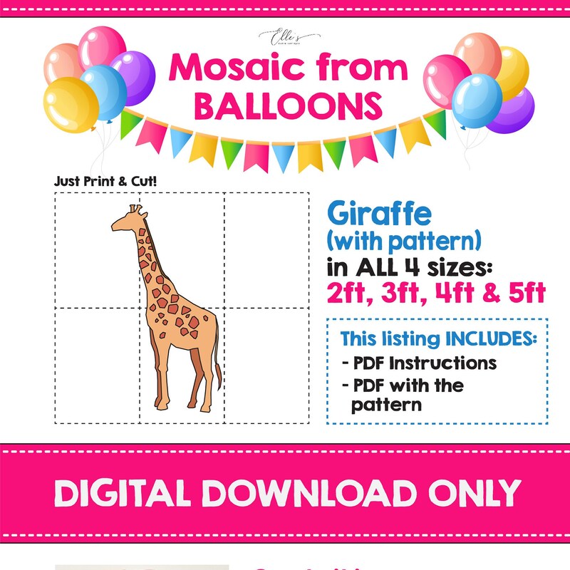 Giraffe Balloon - Etsy