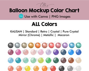 Kalisan Color Chart With Balloons - Etsy