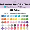Sempertex ALL Colors, Balloon Mockup Color Chart, BUNDLE Balloon Mockup ...