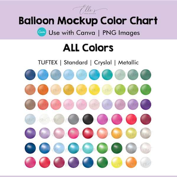 Tuftex Balloon Color Chart - Etsy