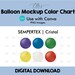 Sempertex Cristal Colors, Balloon Mockup Color Chart, BUNDLE Balloon ...