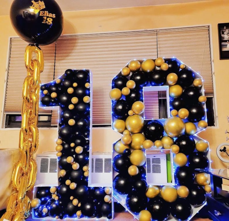 SQUARE Number 3 Balloon Mosaic Template Three Mosaic Number - Etsy