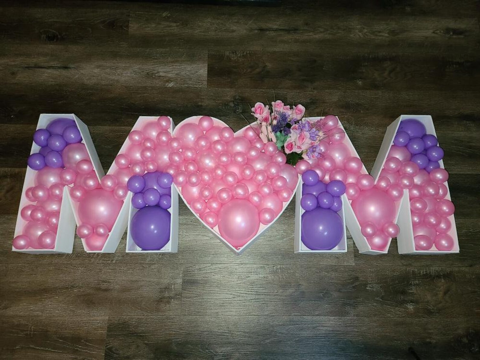 Mother's Day Mosaic Template, Gift for Mom, Heart From Balloons, MOTHER ...