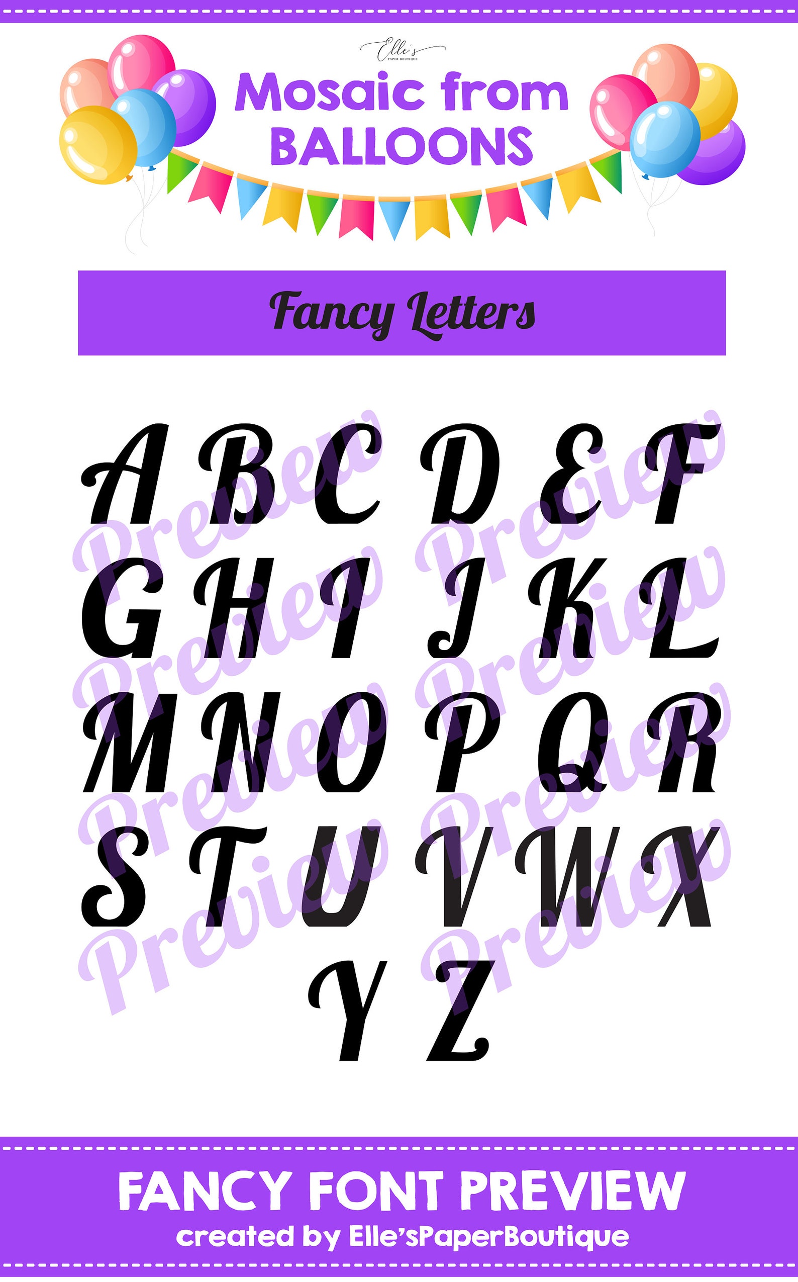 3ft FANCY Letters Mosaic From Balloons All Sizes All Letters - Etsy