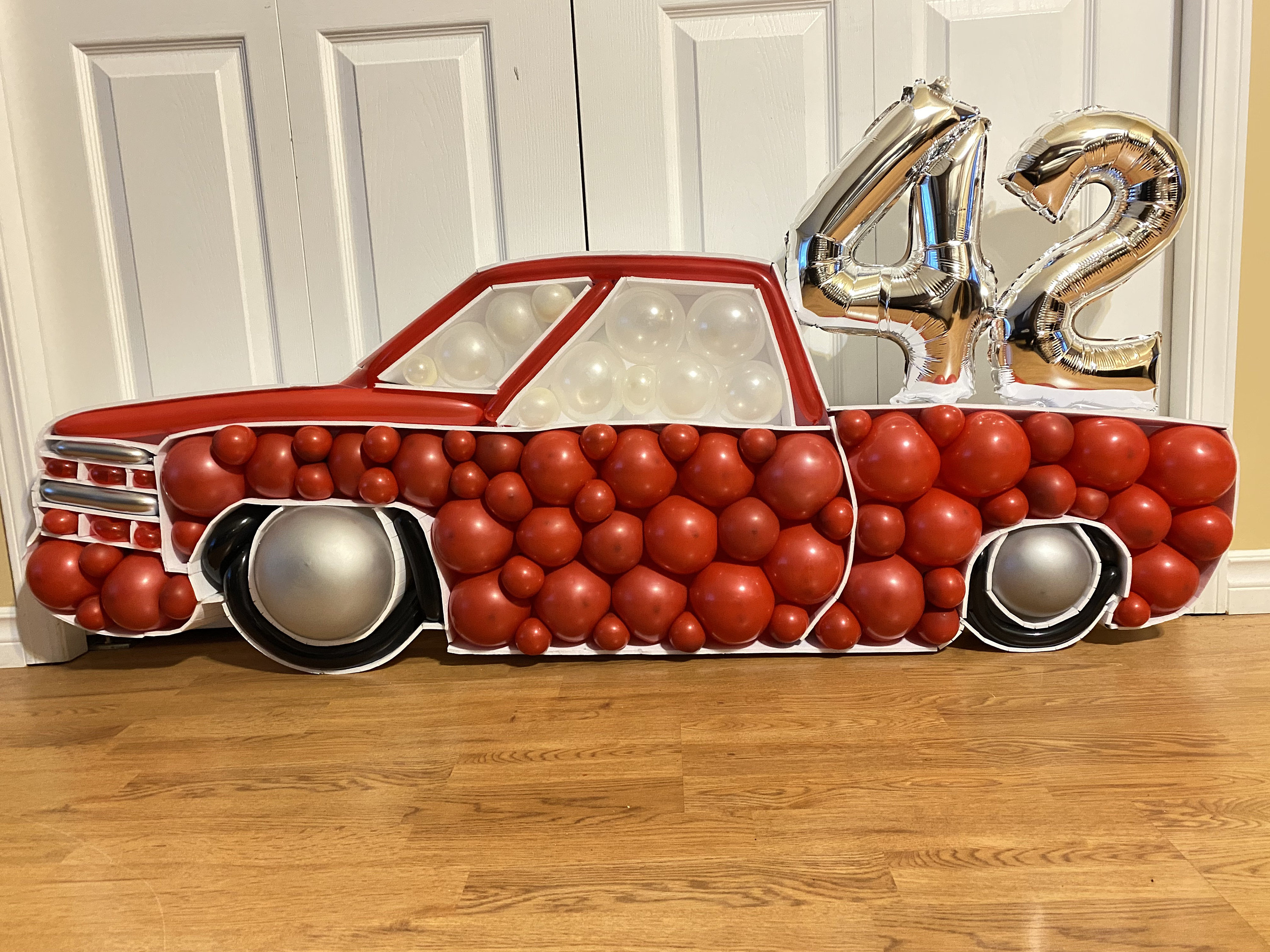Car Mosaic From Balloons, Car Mosaic Template, Men Birthday Balloons ...