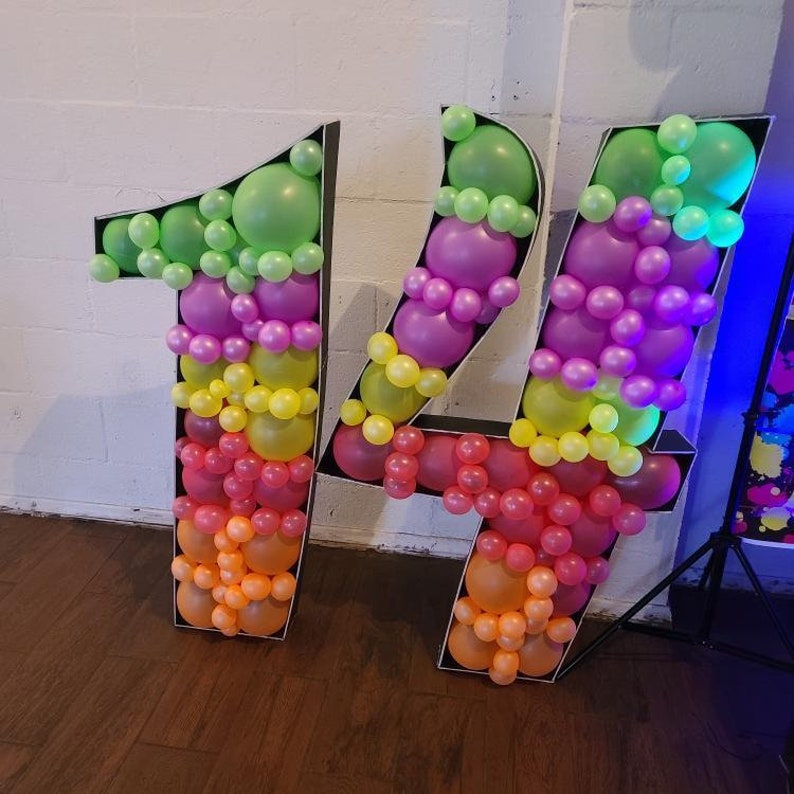 FANCY Number 9 Balloon Mosaic Template Nine Mosaic Number - Etsy