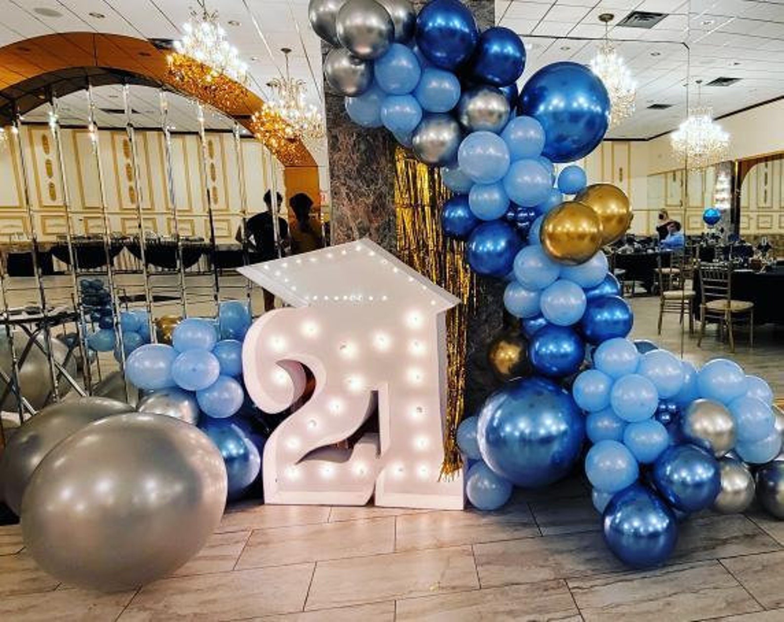 25 Graduation Hat From Balloons, Mosaic Template, 25 Graduate Mosaic ...