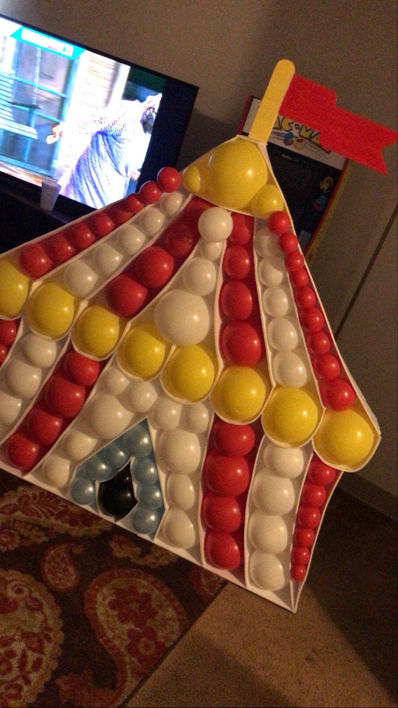 Carousel Horse Mosaic from Balloons Horse Mosaic Template | Etsy