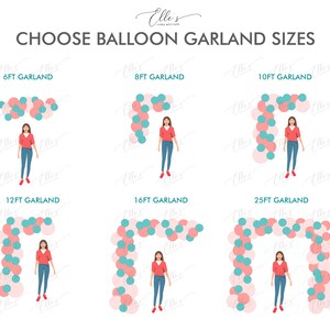 Balloon Garlands Size Guide, Custom Balloon Price List, Balloon Price ...