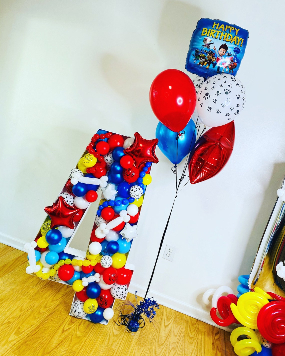 FANCY Number 9 Balloon Mosaic Template Nine Mosaic Number | Etsy