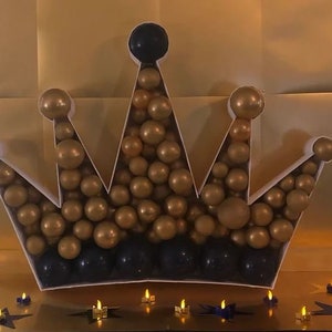 Crown From Balloons, Mosaic Template, King's Crown Mosaic From Balloons ...
