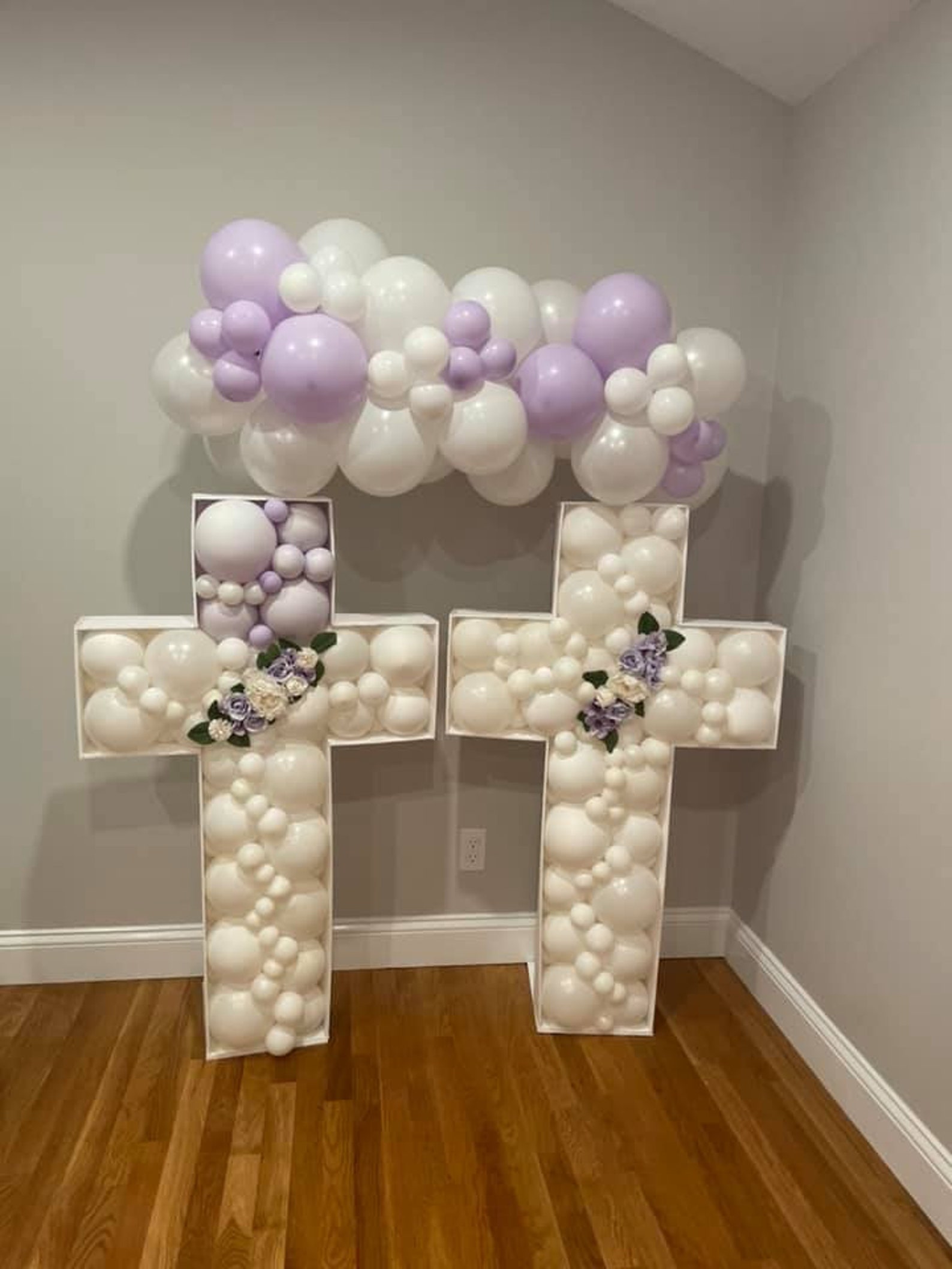 Cross from Balloons Cross Mosaic from Balloons Easter Mosaic | Etsy