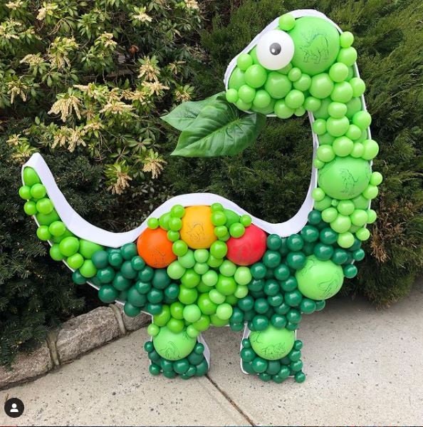 Dino From Balloons Dinosaur Mosaic From Balloons Dino | Etsy Canada