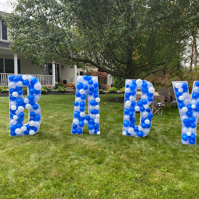BABY - Mosaic Letters for BABY, Mosaic From Balloons, 2ft, 3ft, 4ft ...