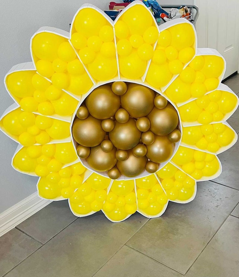 Sunflower Mosaic From Balloons, Sunflower Template Mosaic From Balloons ...