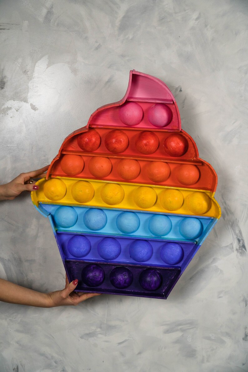 POP IT Heart Mosaic From Balloons, Pop It Heart Mosaic Template, Pop ...