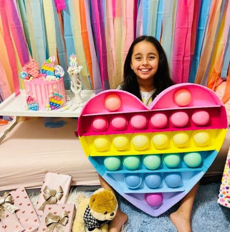 POP IT Heart Mosaic From Balloons Pop It Heart Mosaic | Etsy