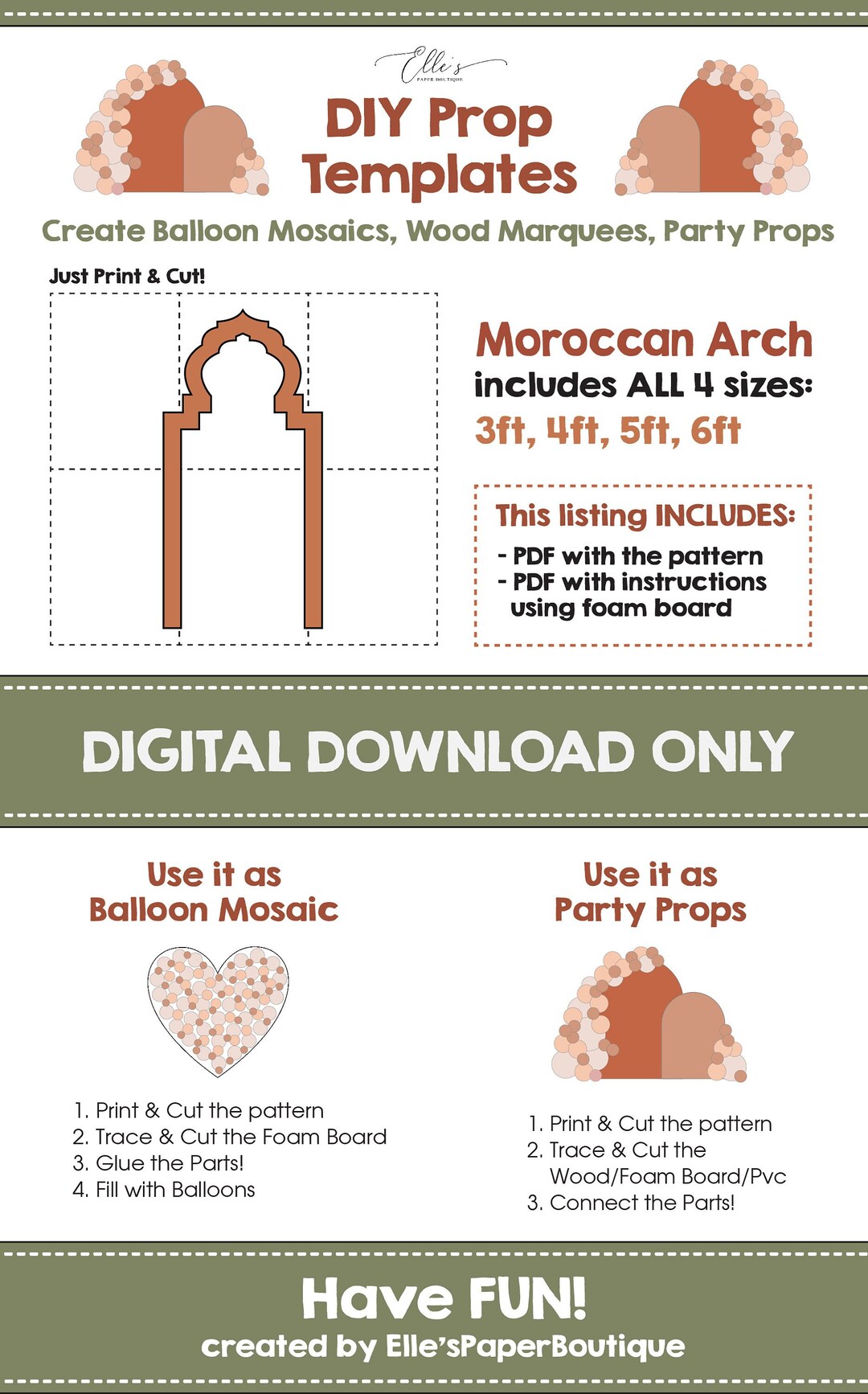 Moroccan Arch Prop Template, Ramadan Arch Backdrop Template, Muslim ...