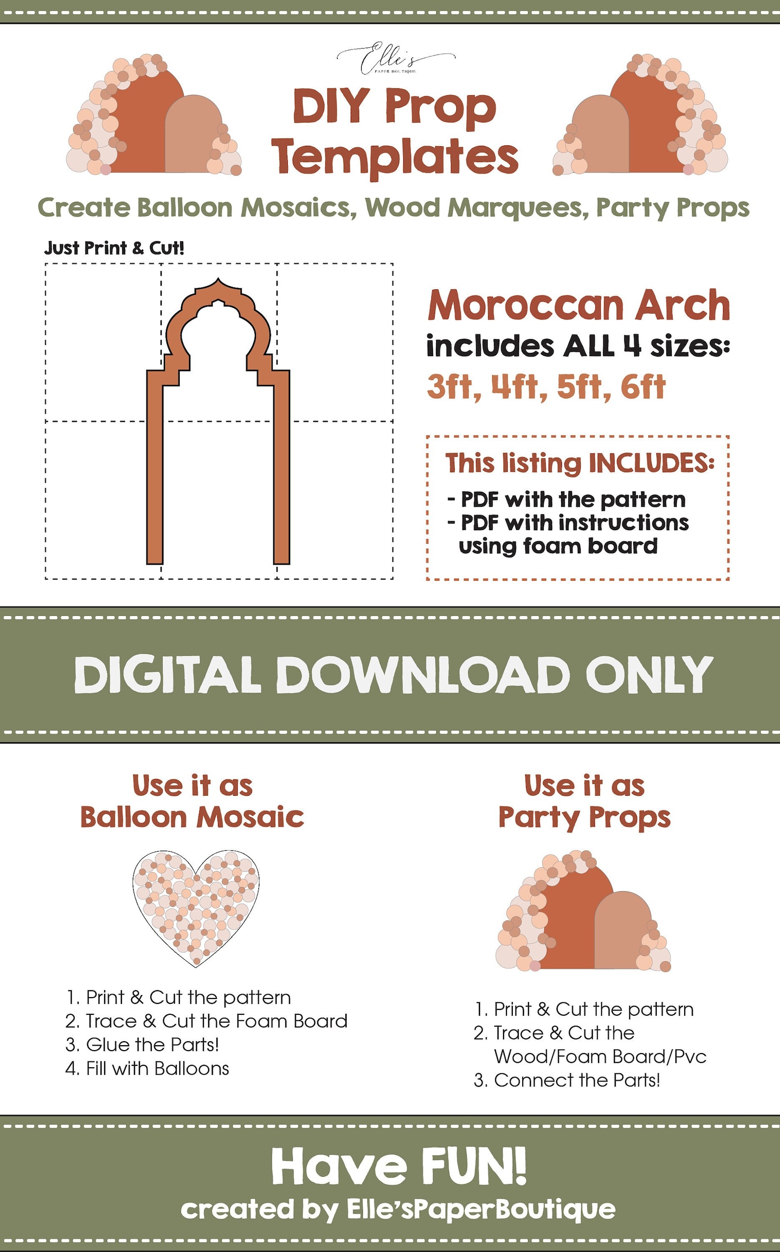 Moroccan Arch Prop Template, Ramadan Arch Backdrop Template, Muslim ...