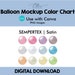 Sempertex Satin Colors, Balloon Mockup Color Chart, Balloon Mockup ...