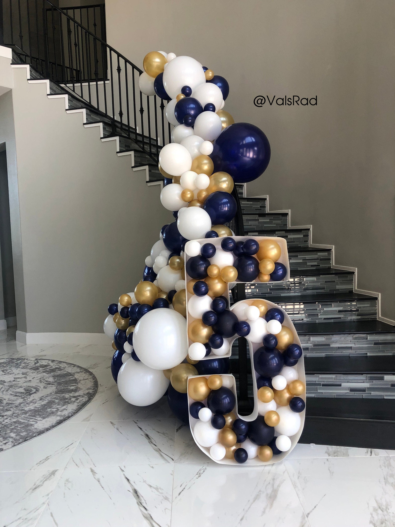 FANCY Number 3 Balloon Mosaic Template Number Three Mosaic - Etsy