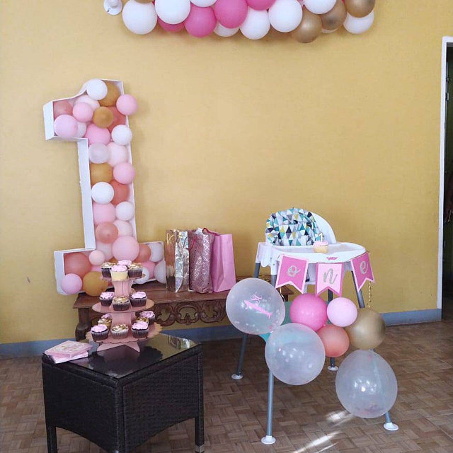 Number 1, Mosaic Numbers, Number One Mosaic Template From Balloons ...