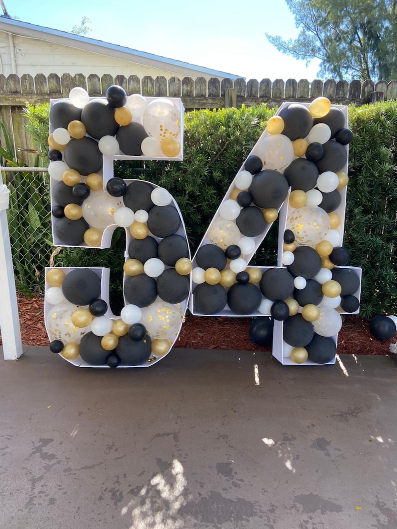 SQUARE Number 4 Balloon Mosaic Template Four Mosaic Number - Etsy