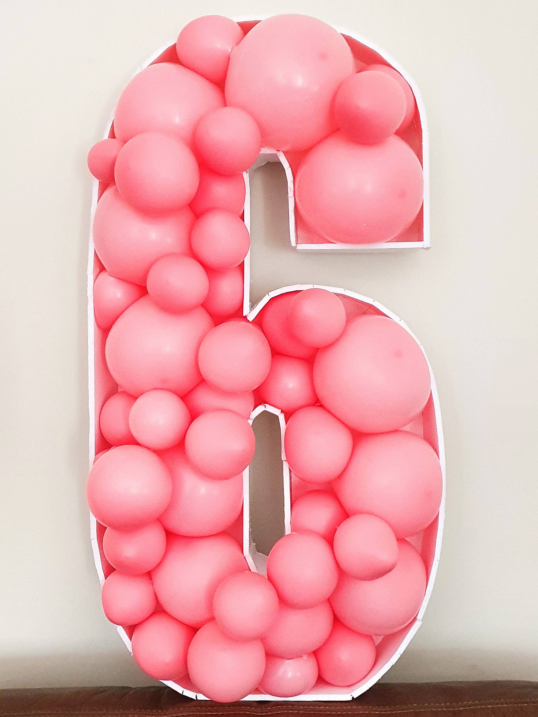 SQUARE Number 0 Balloon Mosaic Template Zero Mosaic Number | Etsy