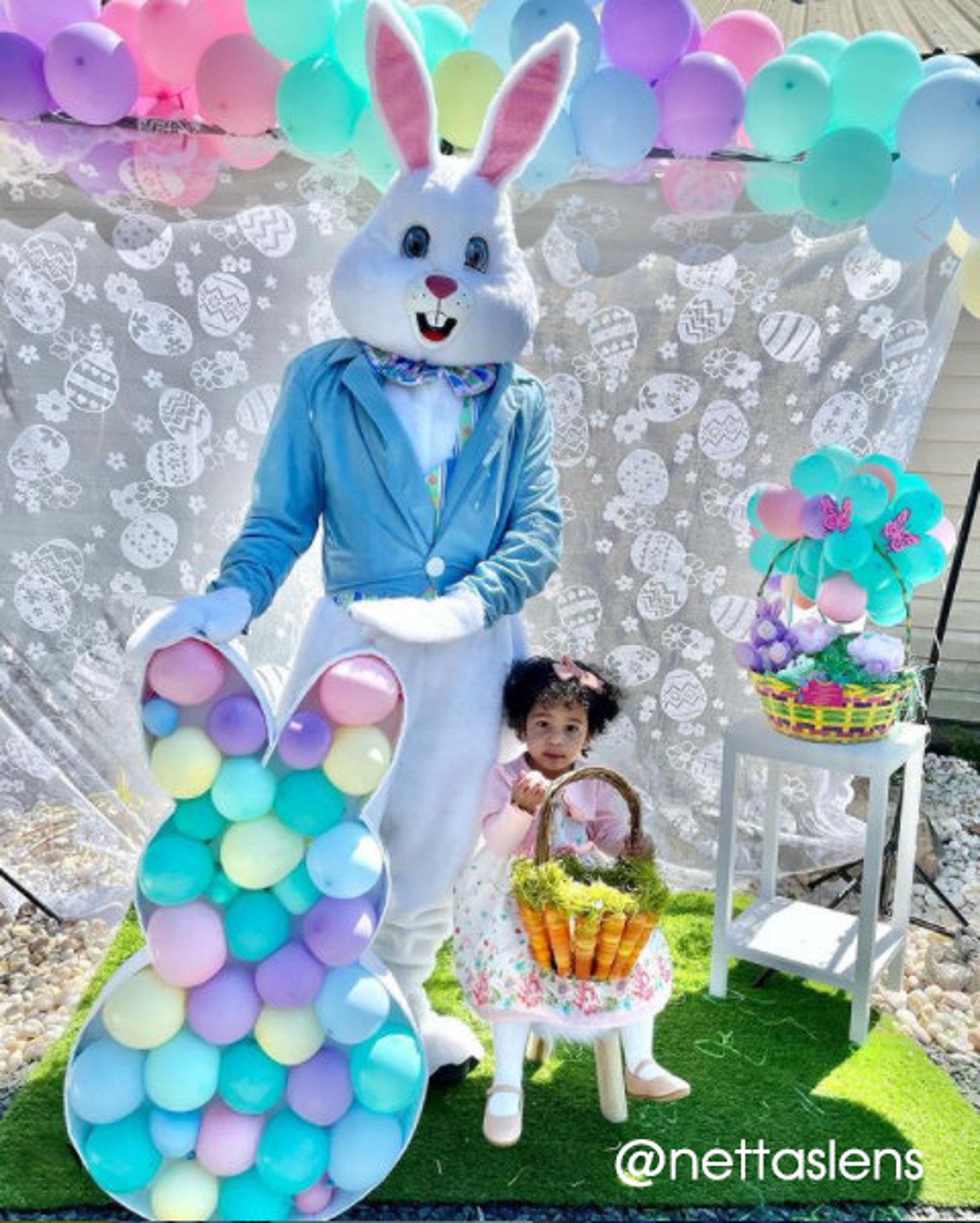 Bunny From Balloons Mosaic From Balloons Birthday Decor | Etsy