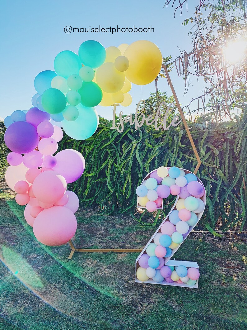 SQUARE Number 2 Balloon Mosaic Template Two Mosaic Number Etsy