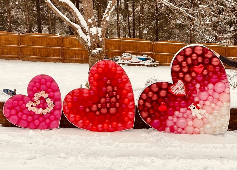 Heart Mosaic Template Heart From Balloons Valentine's - Etsy