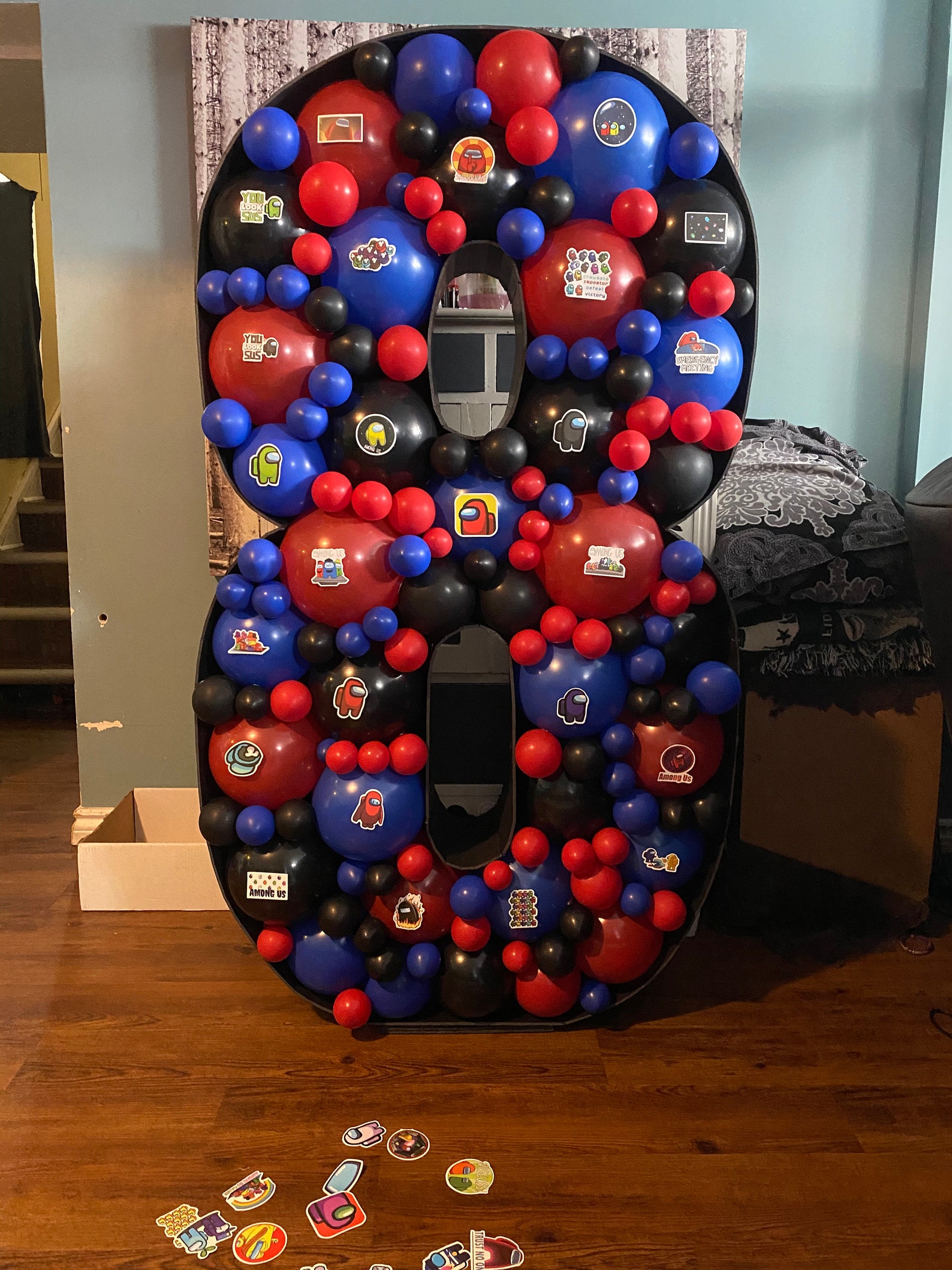 Mosaic Number 8 Mosaic From Balloons Number Eight Mosaic - Etsy